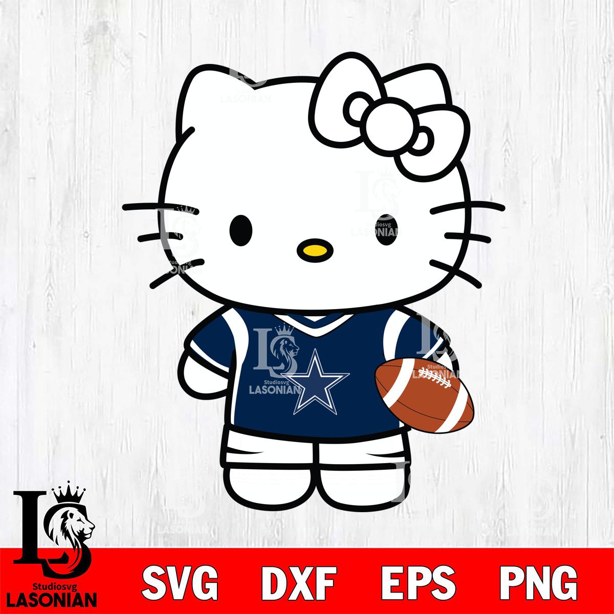 Dallas Cowboys Cute Hello Kitty Football 8 – lasoniansvg