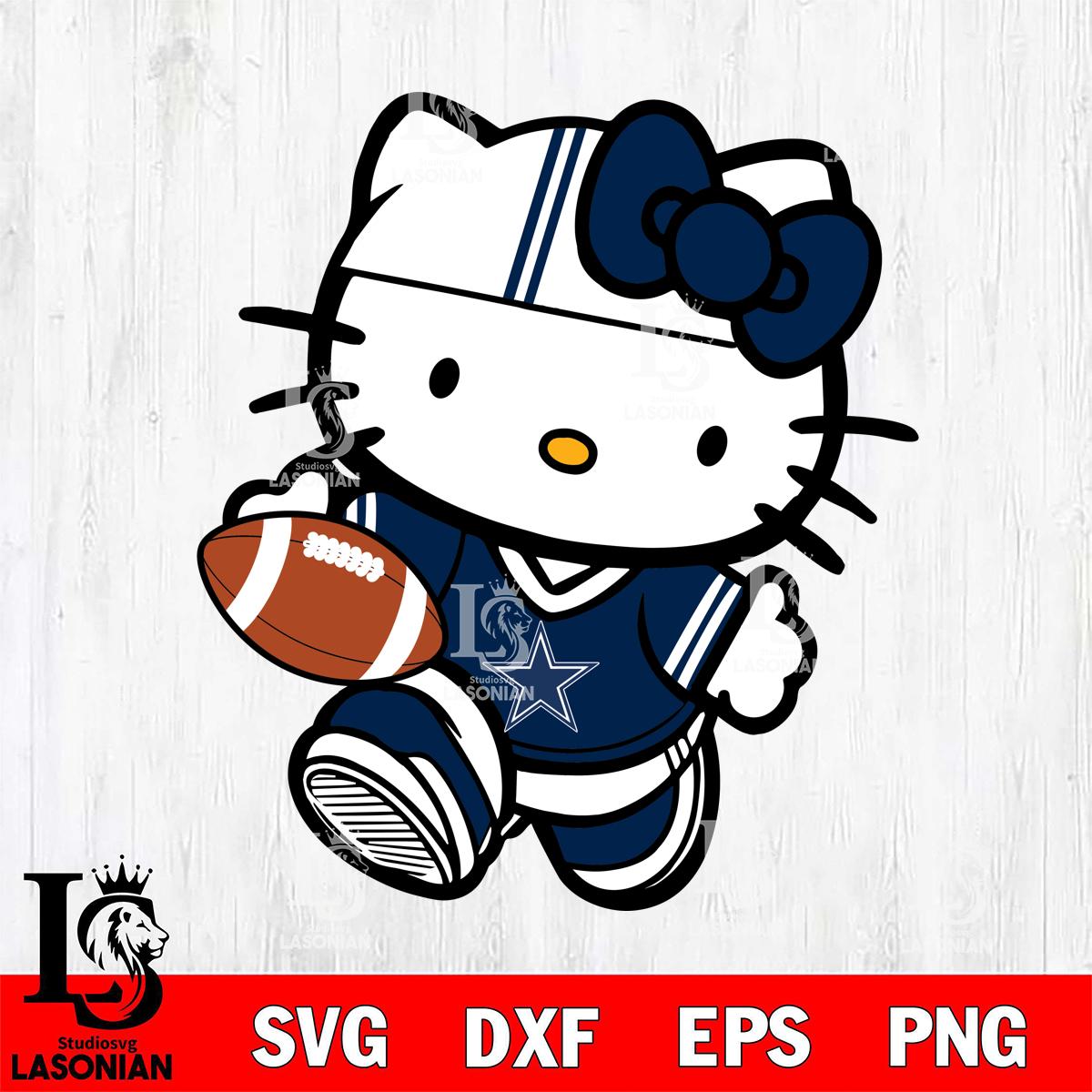 Dallas Cowboys Cute Hello Kitty Football 9 – lasoniansvg