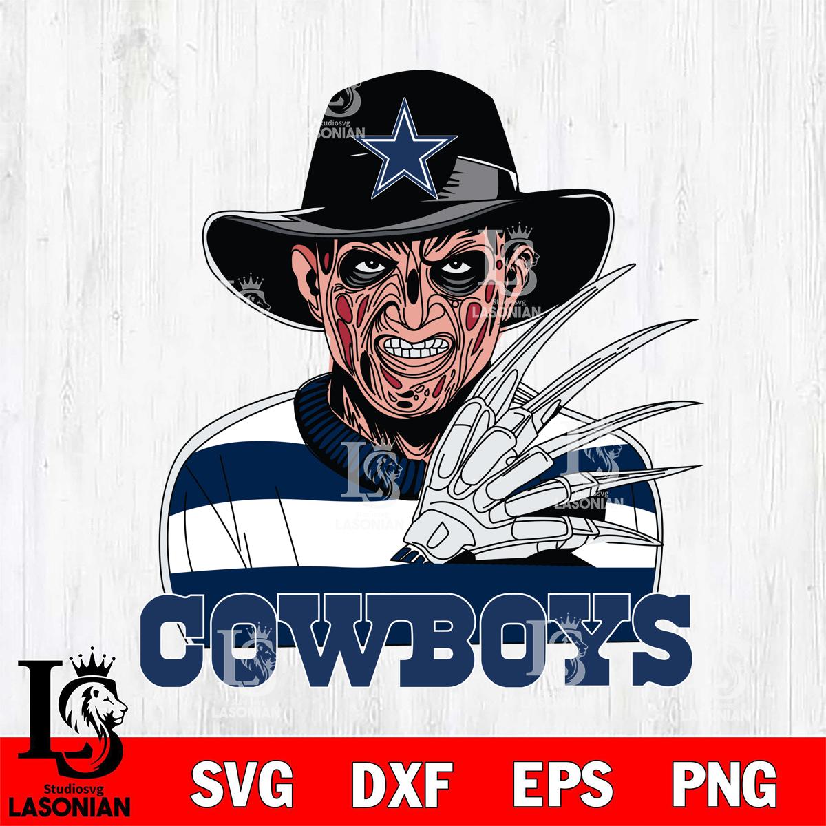 Dallas Cowboys Freddy Krueger Horror Halloween – lasoniansvg