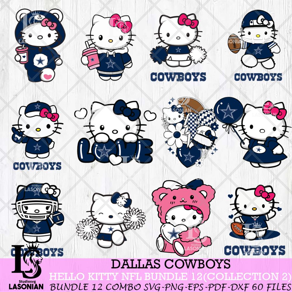 Dallas Cowboys Hello Kitty Bundle 12 SVG – lasoniansvg