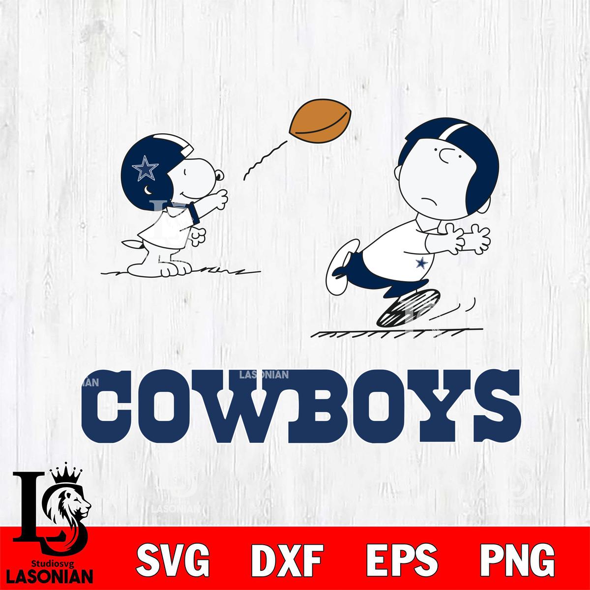 Dallas Cowboys Peanuts play football – lasoniansvg