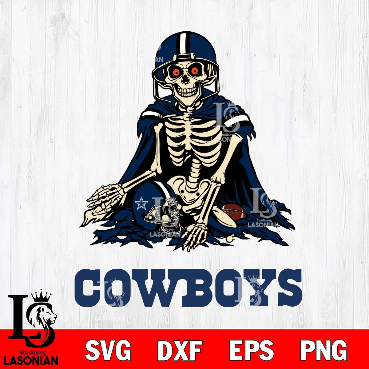 Dallas Cowboys Skeleton Football 3 – lasoniansvg