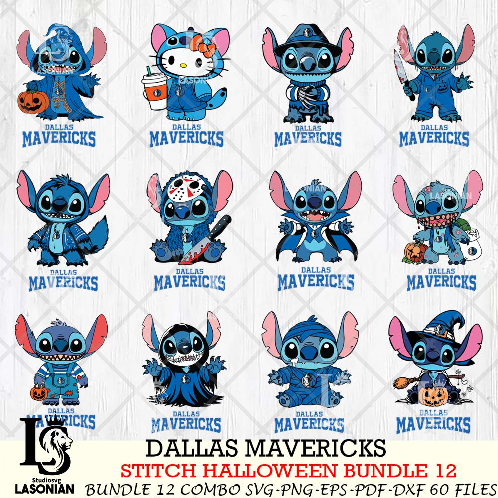 Dallas Mavericks Stitch Horror Bundle 12 SVG – lasoniansvg
