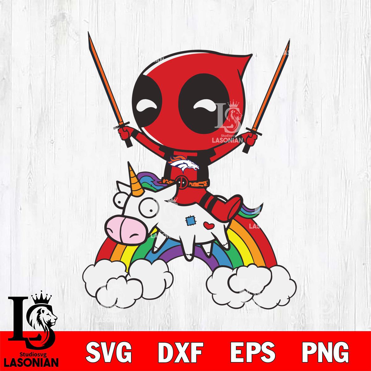 Denver Broncos Cute Deadpool Rainbow – lasoniansvg