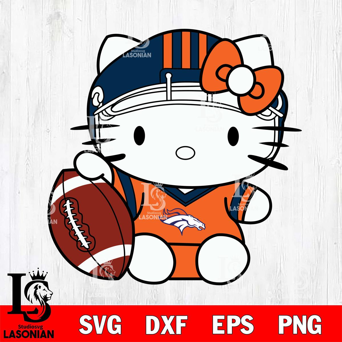 Denver Broncos Cute Hello Kitty Football 5 – lasoniansvg