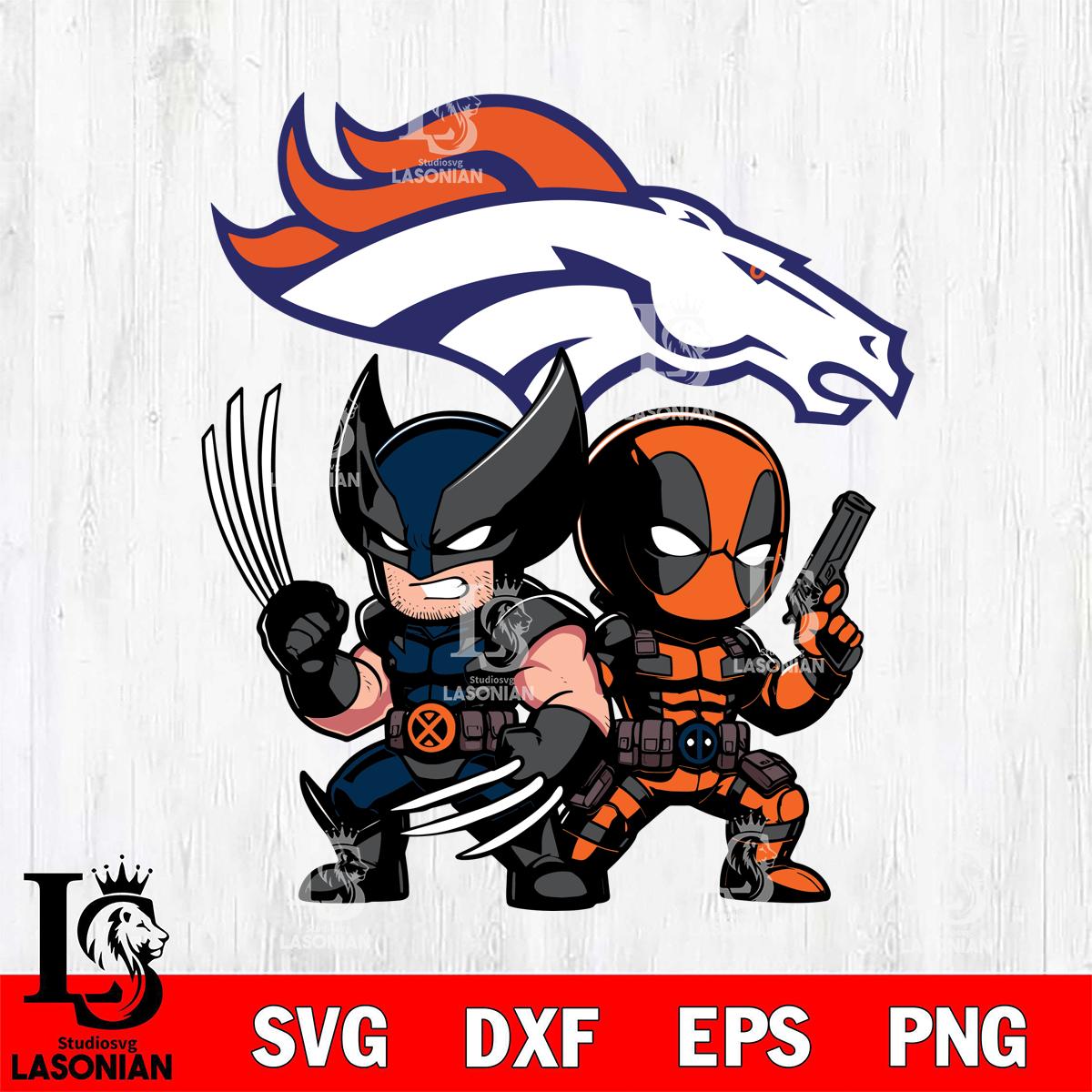 Denver Broncos Deadpool And Wolverine – lasoniansvg