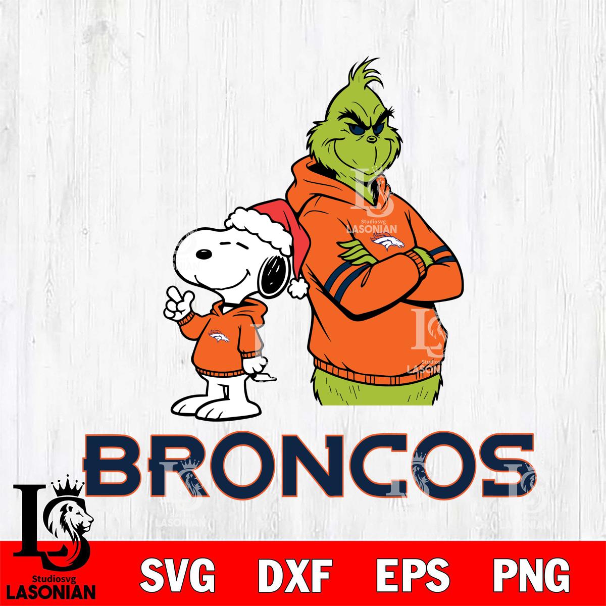 Denver Broncos Grinch and Snoopy Football – lasoniansvg