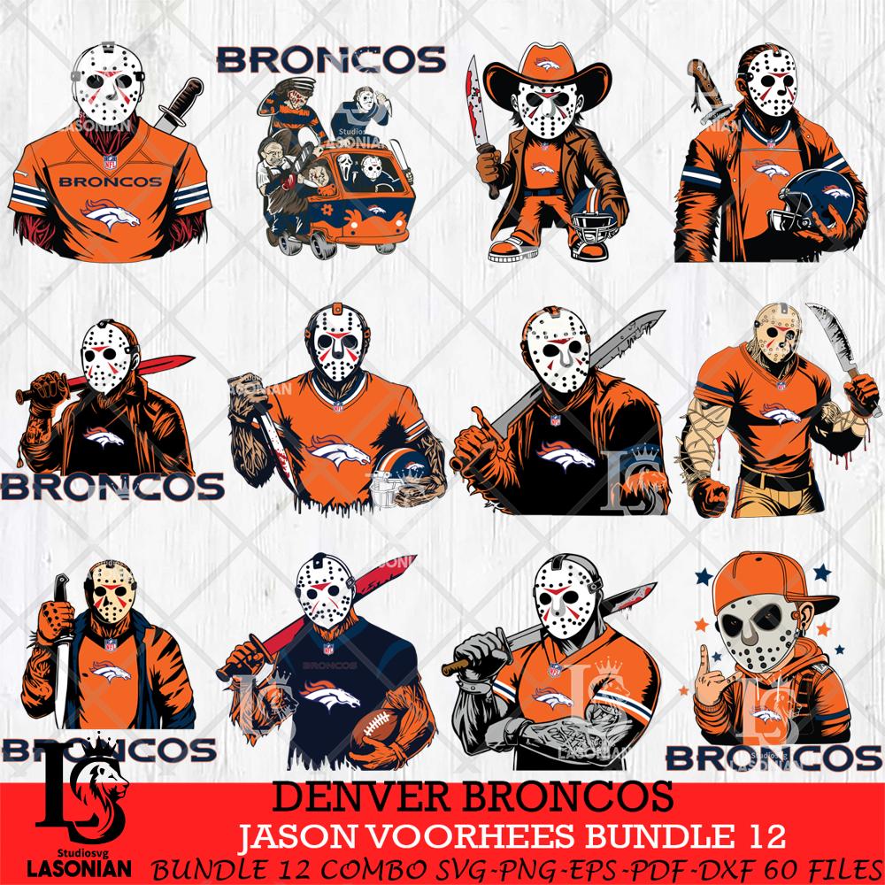 Denver Broncos Jason Voorhees Horror Bundle 12 SVG – lasoniansvg