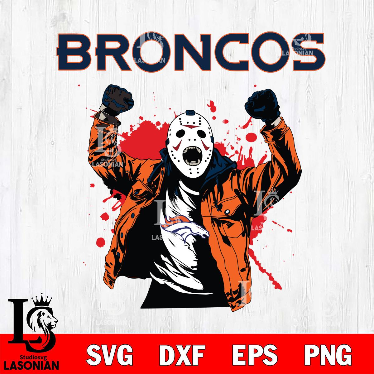 Denver Broncos Jason Voorhees Horror Halloween 3 – lasoniansvg