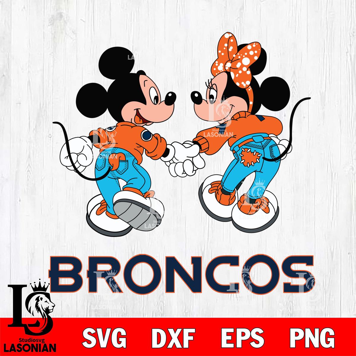 Denver Broncos Mickey Minnie Valentine Rugby – lasoniansvg