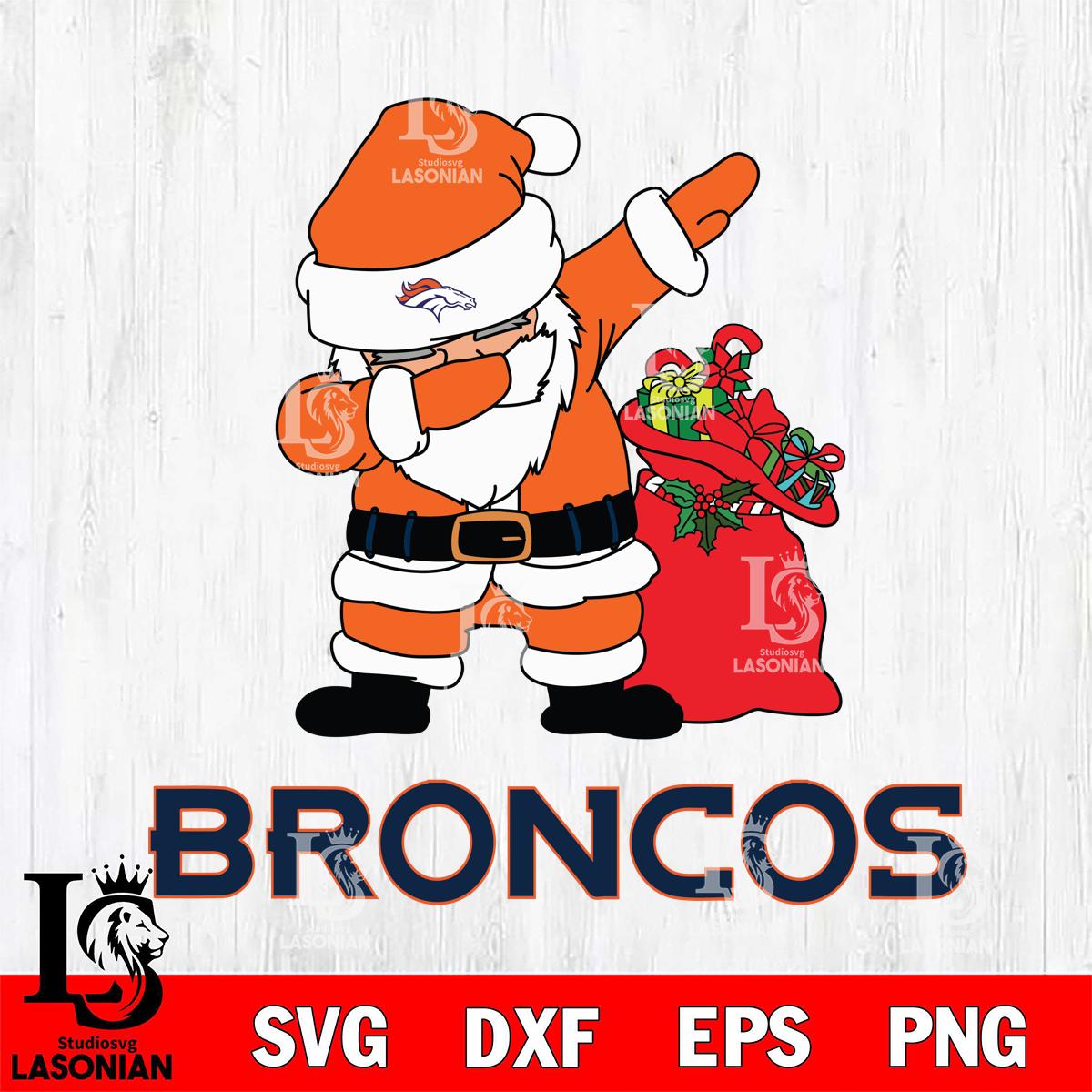 Denver Broncos Santa Dabbing Christmas – lasoniansvg