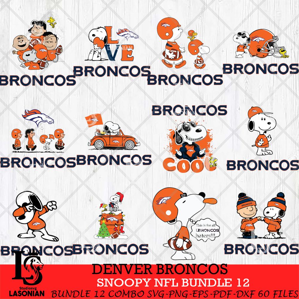 Denver Broncos Snoopy NFL Bundle 12 SVG – lasoniansvg