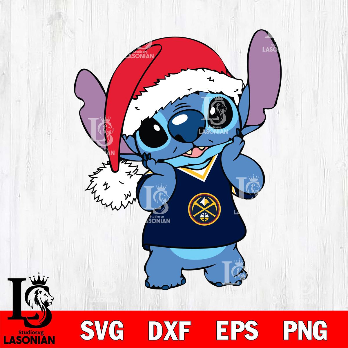 Denver Nuggets Cute Stitch Christmas – lasoniansvg