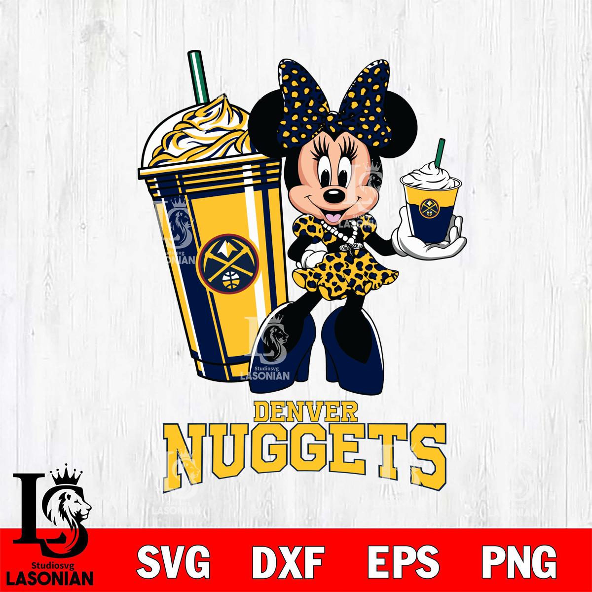 Denver Nuggets Minnie Mouse Fan And Coffee – lasoniansvg