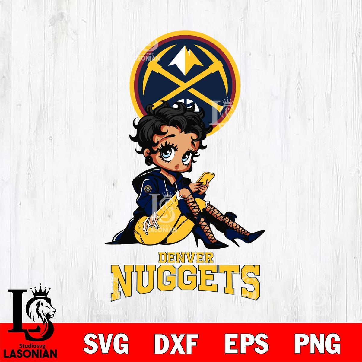 Denver Nuggets Style Black Fan Girl Betty Boop – lasoniansvg