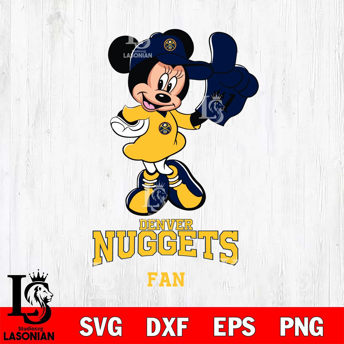 Denver Nuggets #1 Fan Minnie Mouse – lasoniansvg
