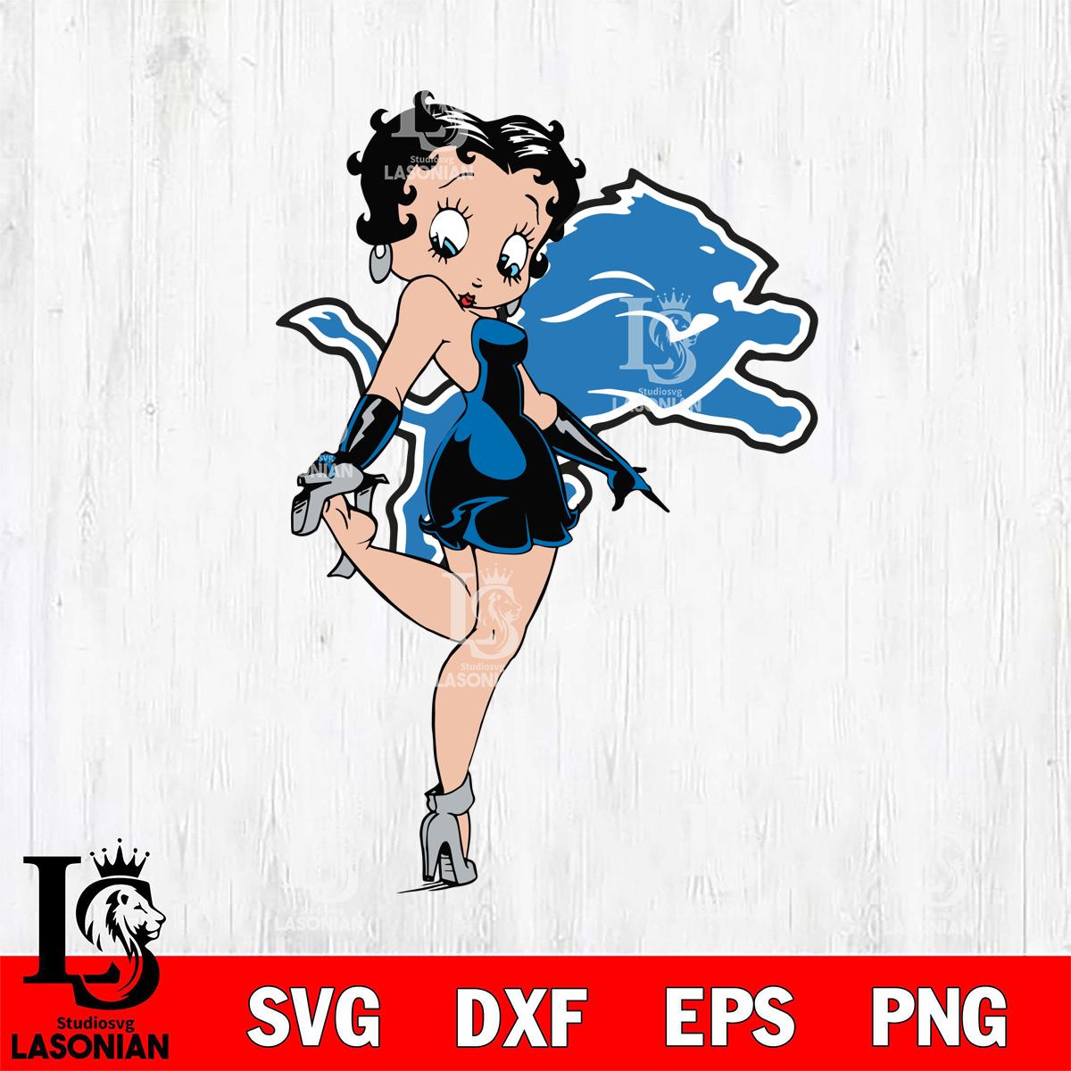 Detroit Lions Betty Boop Girl Fan – lasoniansvg