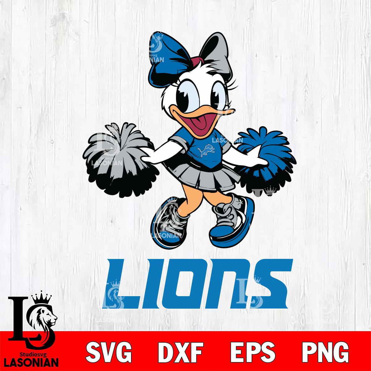 Detroit Lions Daisy Duck Cheerleader Disney – lasoniansvg