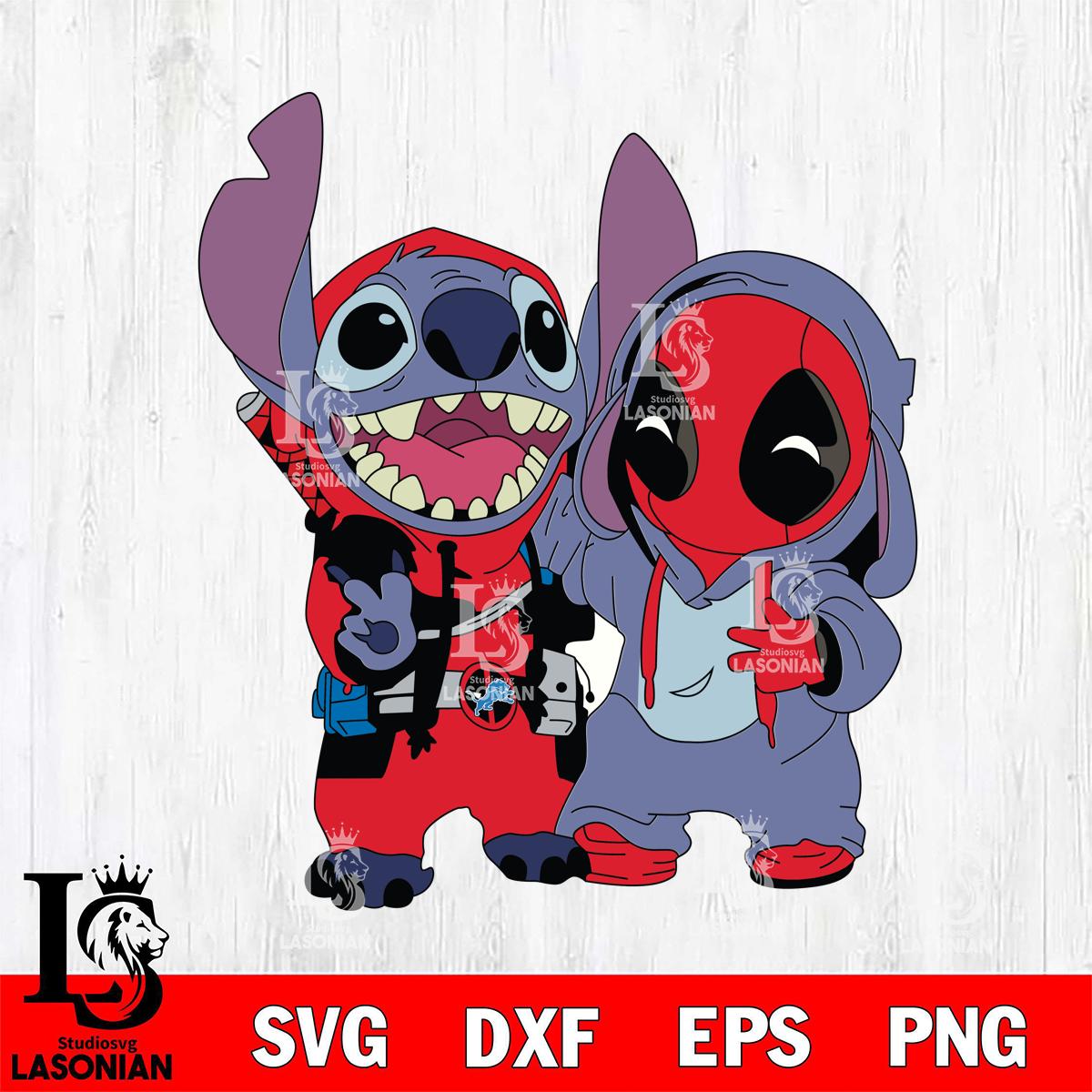 Detroit Lions Deadpool Stitch – lasoniansvg