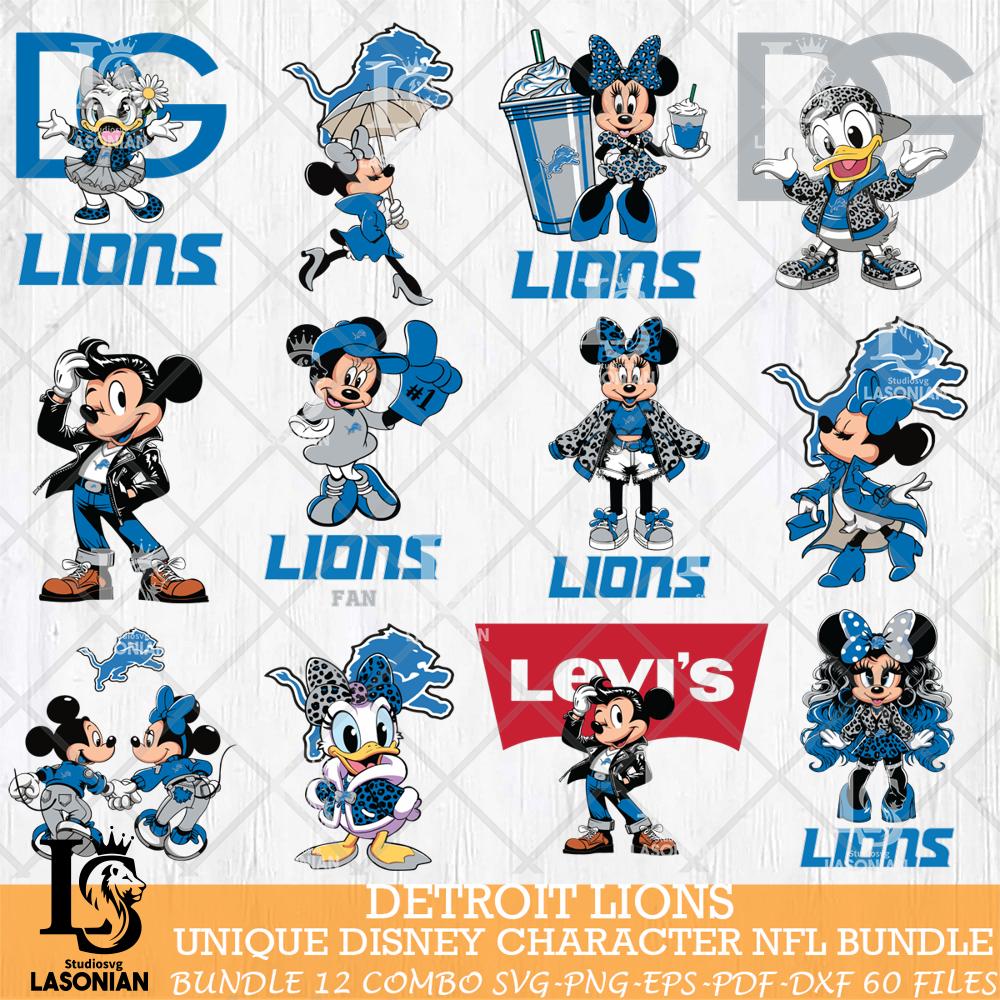 Detroit Lions Disney Characters NFL Bundle 12 – lasoniansvg