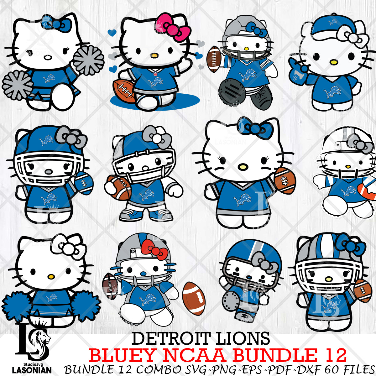 Detroit Lions Hello Kitty NFL Bundle 12 – lasoniansvg