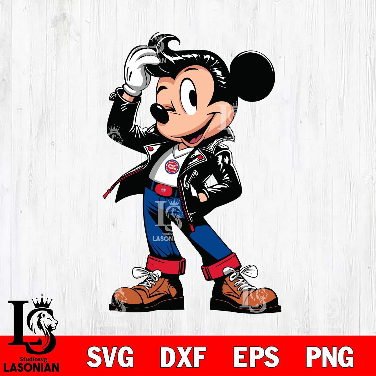 Detroit Pistons Handsome Mickey Mouse – lasoniansvg
