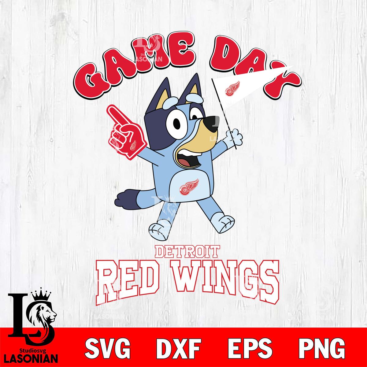 Detroit Red Wings Bluey Game Day – lasoniansvg