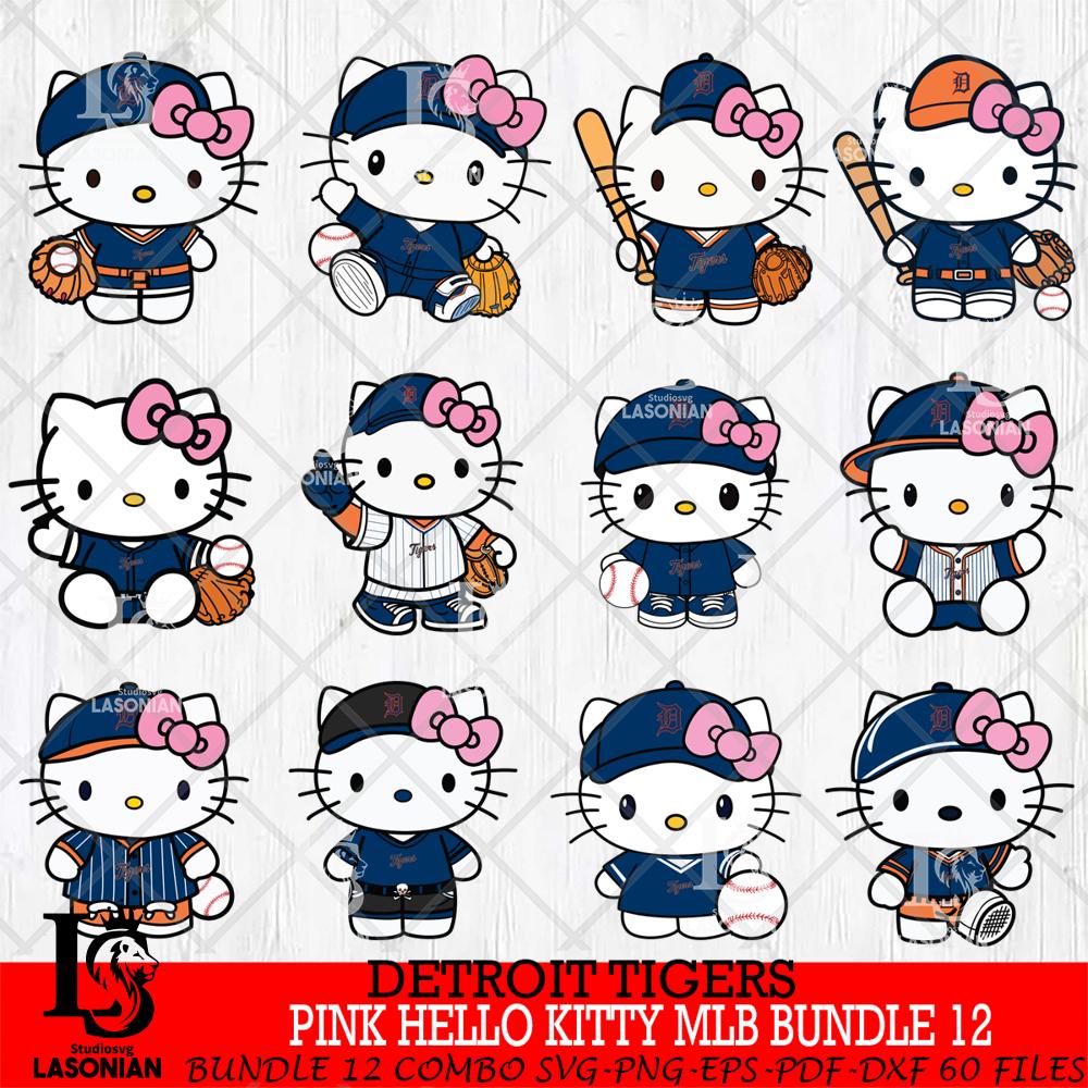 Detroit Tigers Pink Hello Kitty MLB Bundle 12 – lasoniansvg