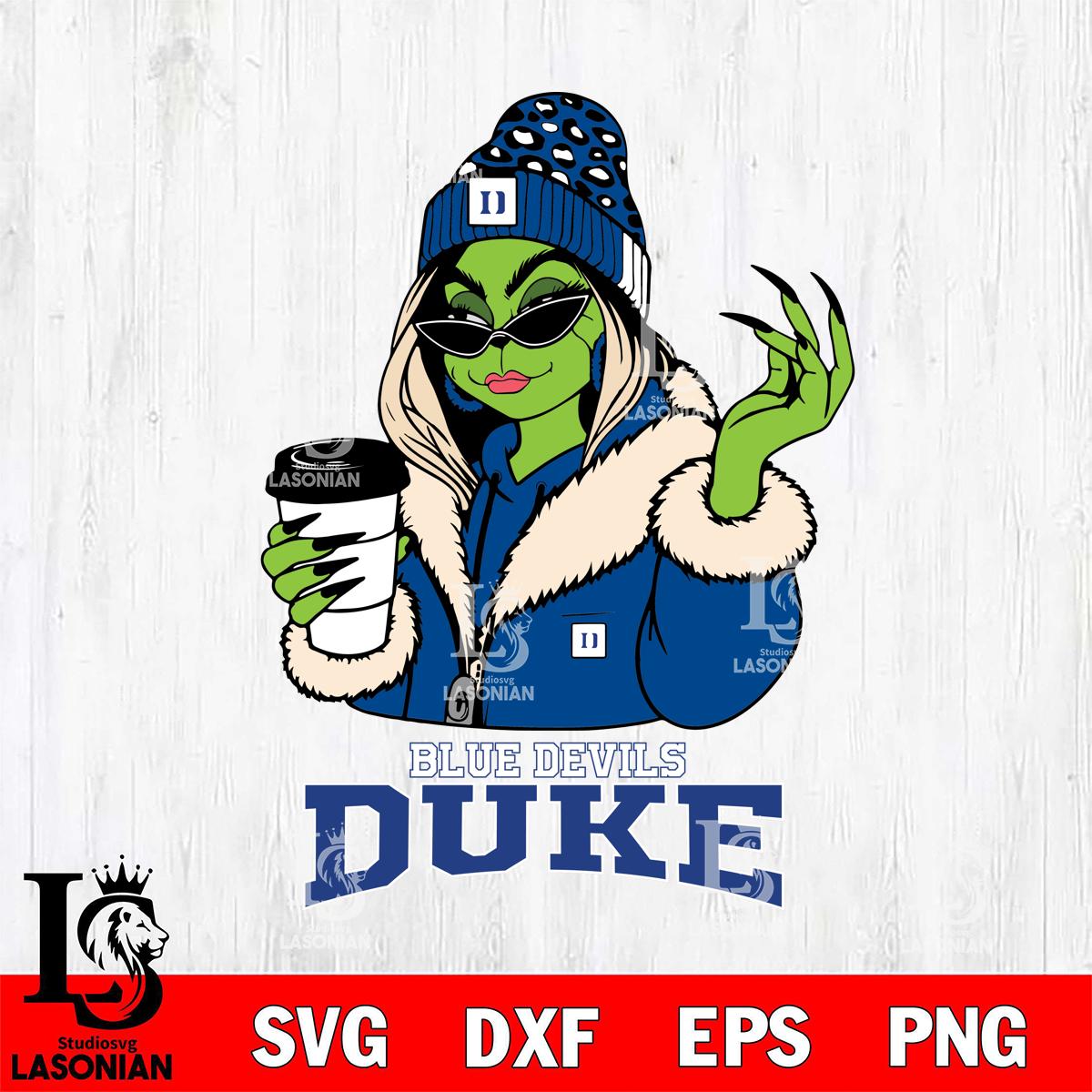 Duke Blue Devils Boujee Grinch Girls Christmas – lasoniansvg