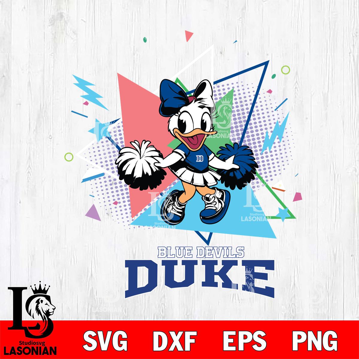 Duke Blue Devils Cute Daisy Duck Cheerleader – lasoniansvg