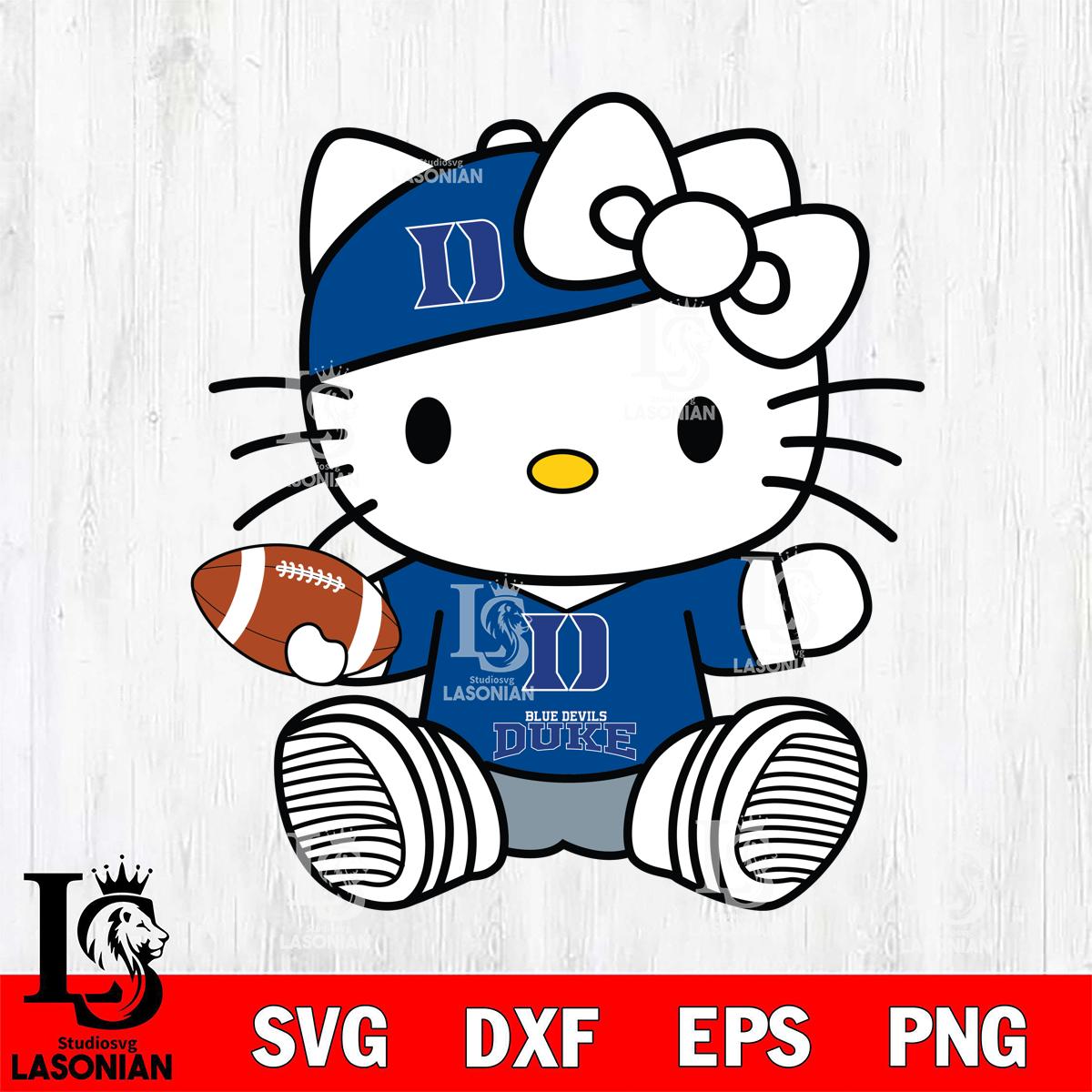 Duke Blue Devils Cute Hello Kitty Football 11 – lasoniansvg