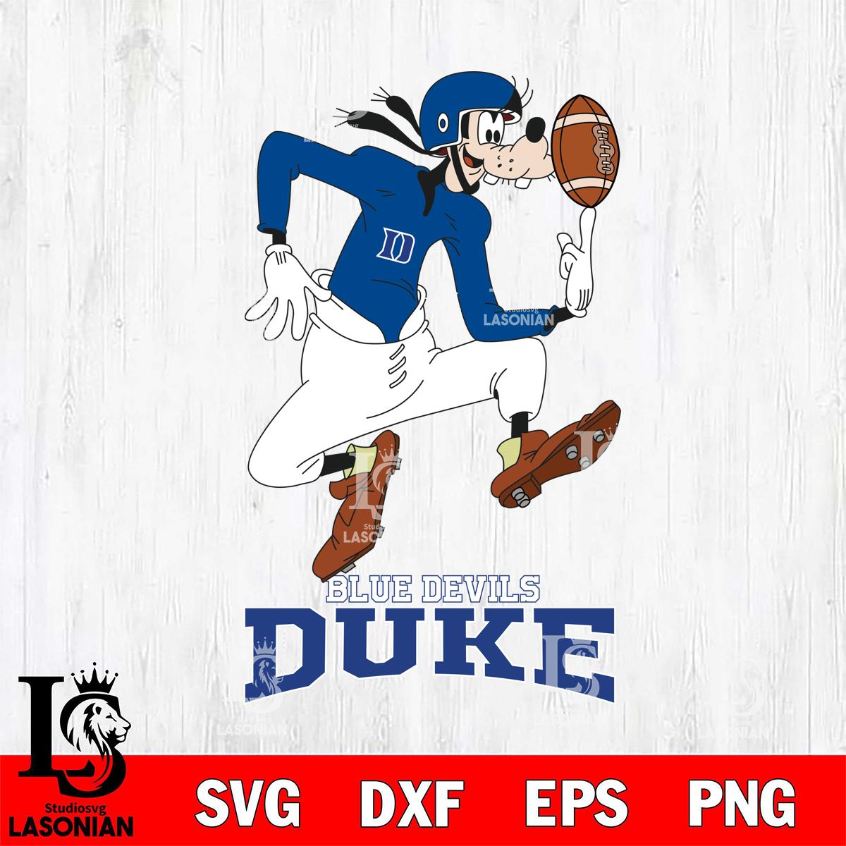 Duke Blue Devils Goofy Circus Football – lasoniansvg