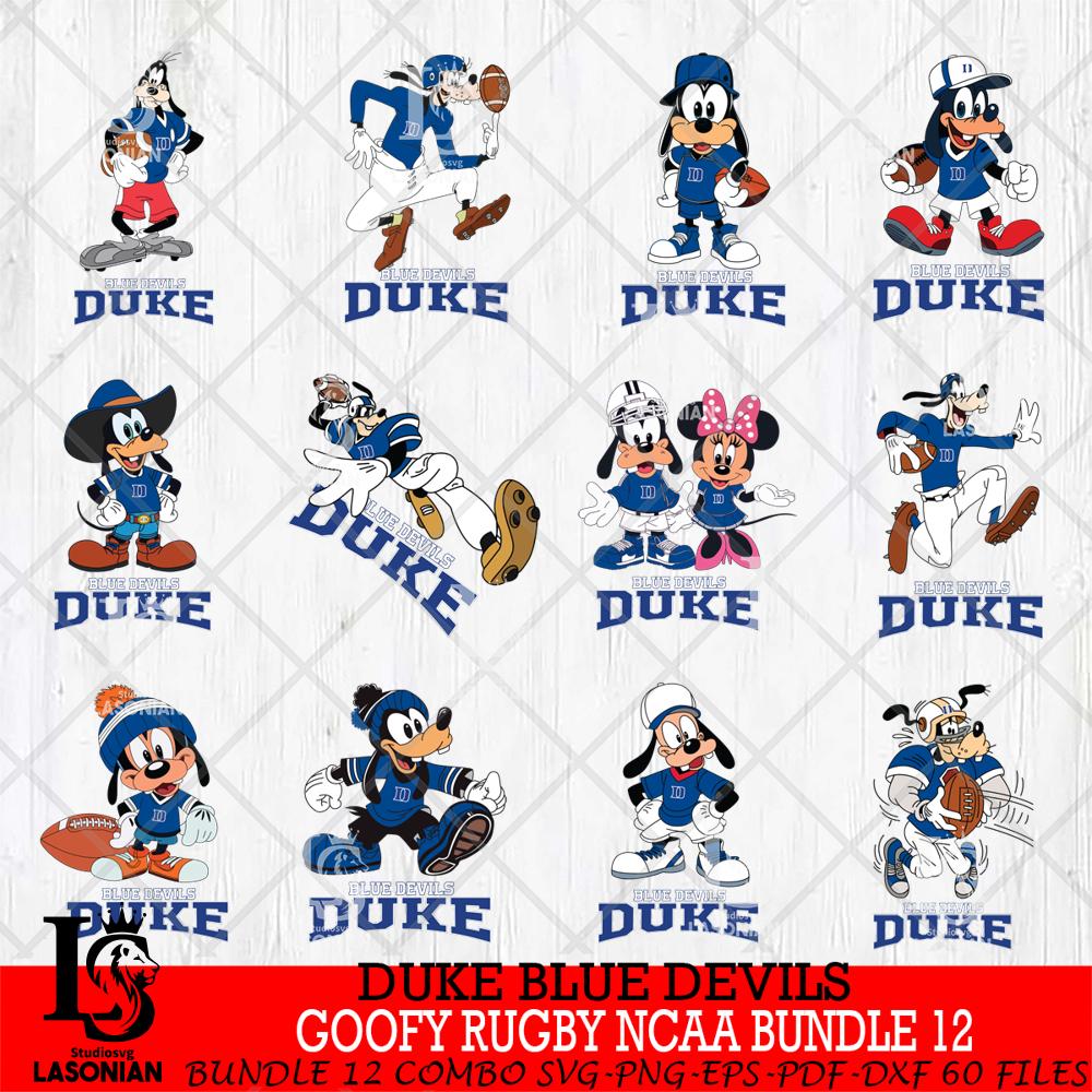 Duke Blue Devils Goofy Rugby Disney NCAA Bundle 12 – lasoniansvg