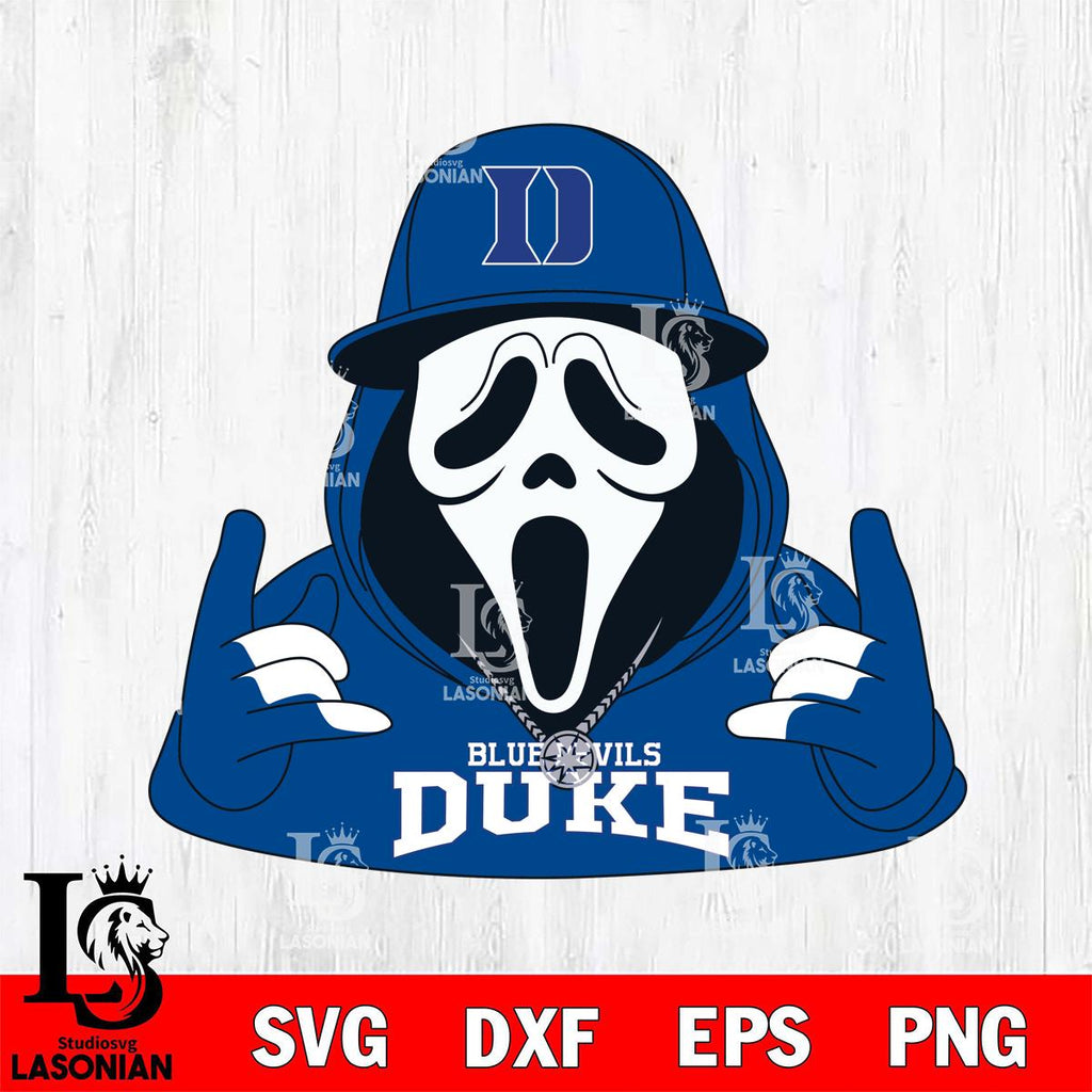 Duke Blue Devils Horror Character Ghostface Sport – lasoniansvg