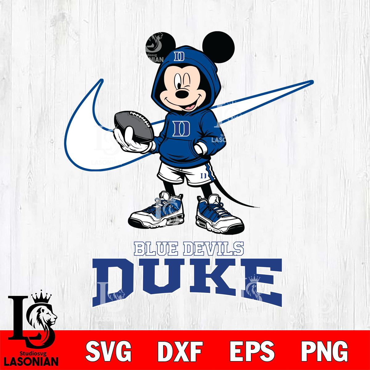 Duke Blue Devils Mikey Mouse Disney NIKE – lasoniansvg