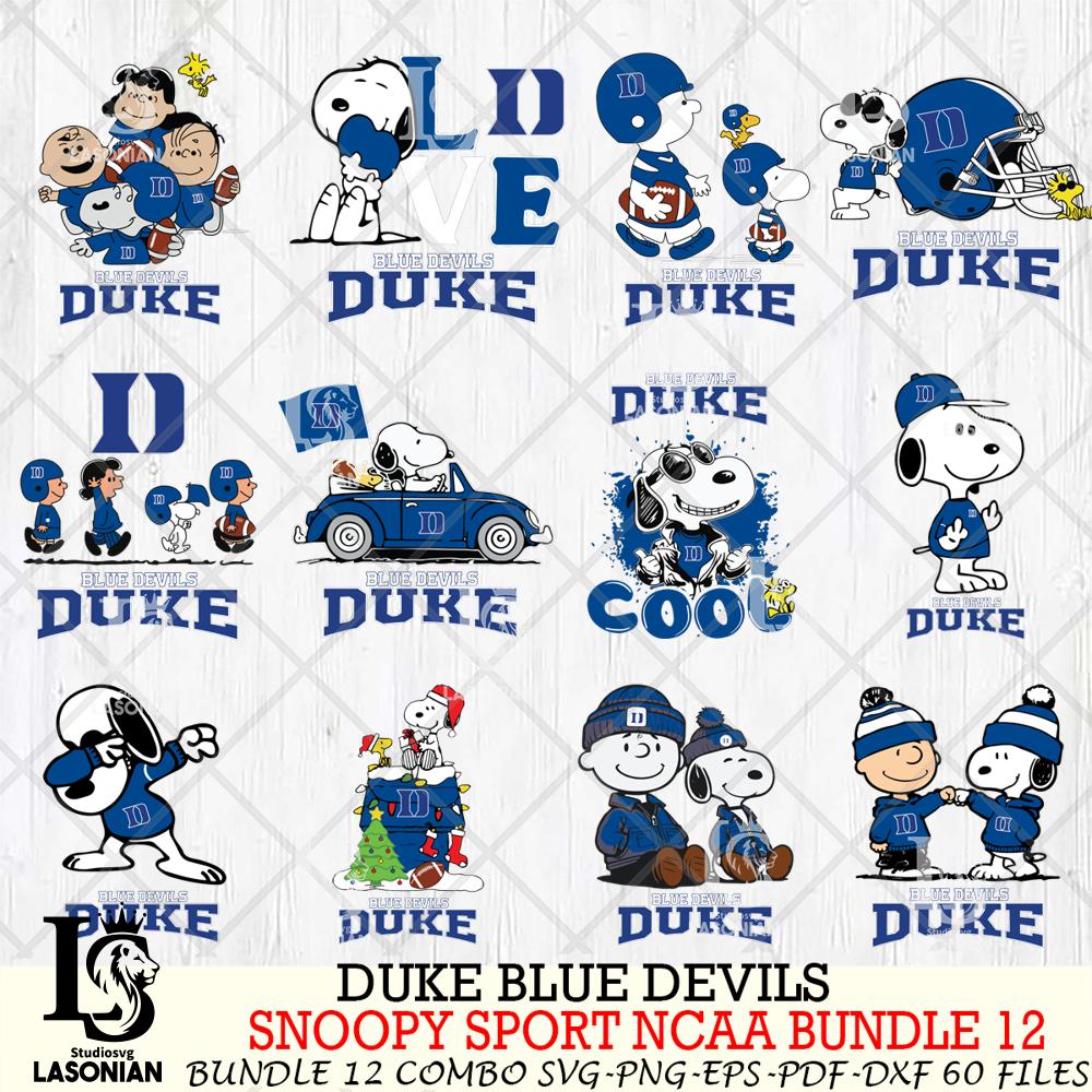 Duke Blue Devils Snoopy NCAA Bundle 12 SVG – lasoniansvg