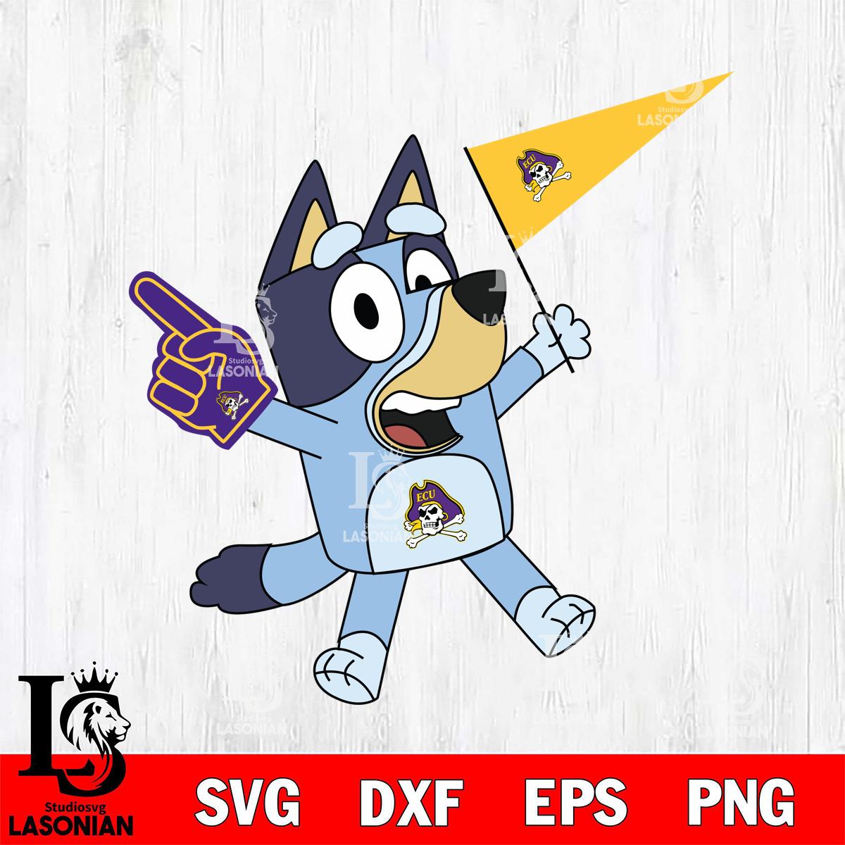 East Carolina Pirates Bluey flag – lasoniansvg