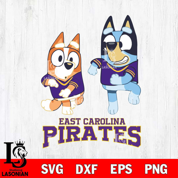 East Carolina Pirates Bluey with Chilli Dance – lasoniansvg