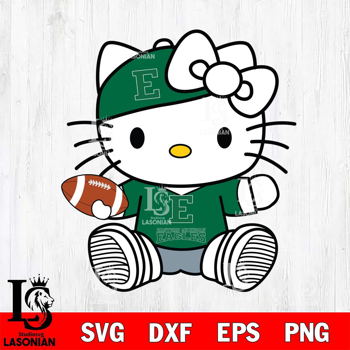 Eastern Michigan Eagles Cute Hello Kitty Football 11 – lasoniansvg