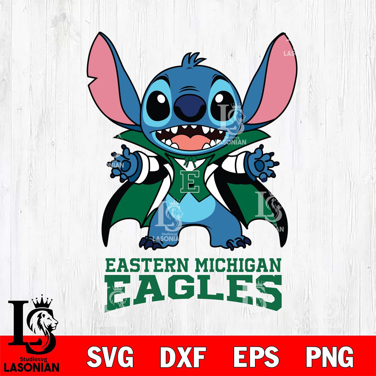 Eastern Michigan Eagles Stitch Vampire halloween – lasoniansvg