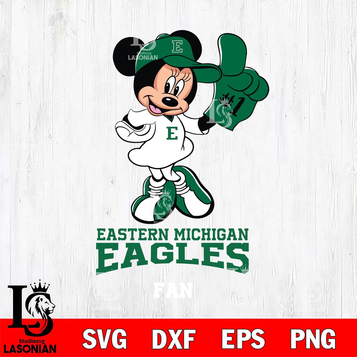 Eastern Michigan Eagles #1 Fan Minnie Mouse – lasoniansvg