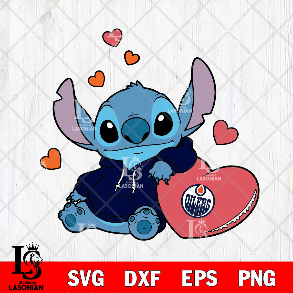 Edmonton Oilers Stitch Hugging Big Heart File cut , Criucut , Digital ...