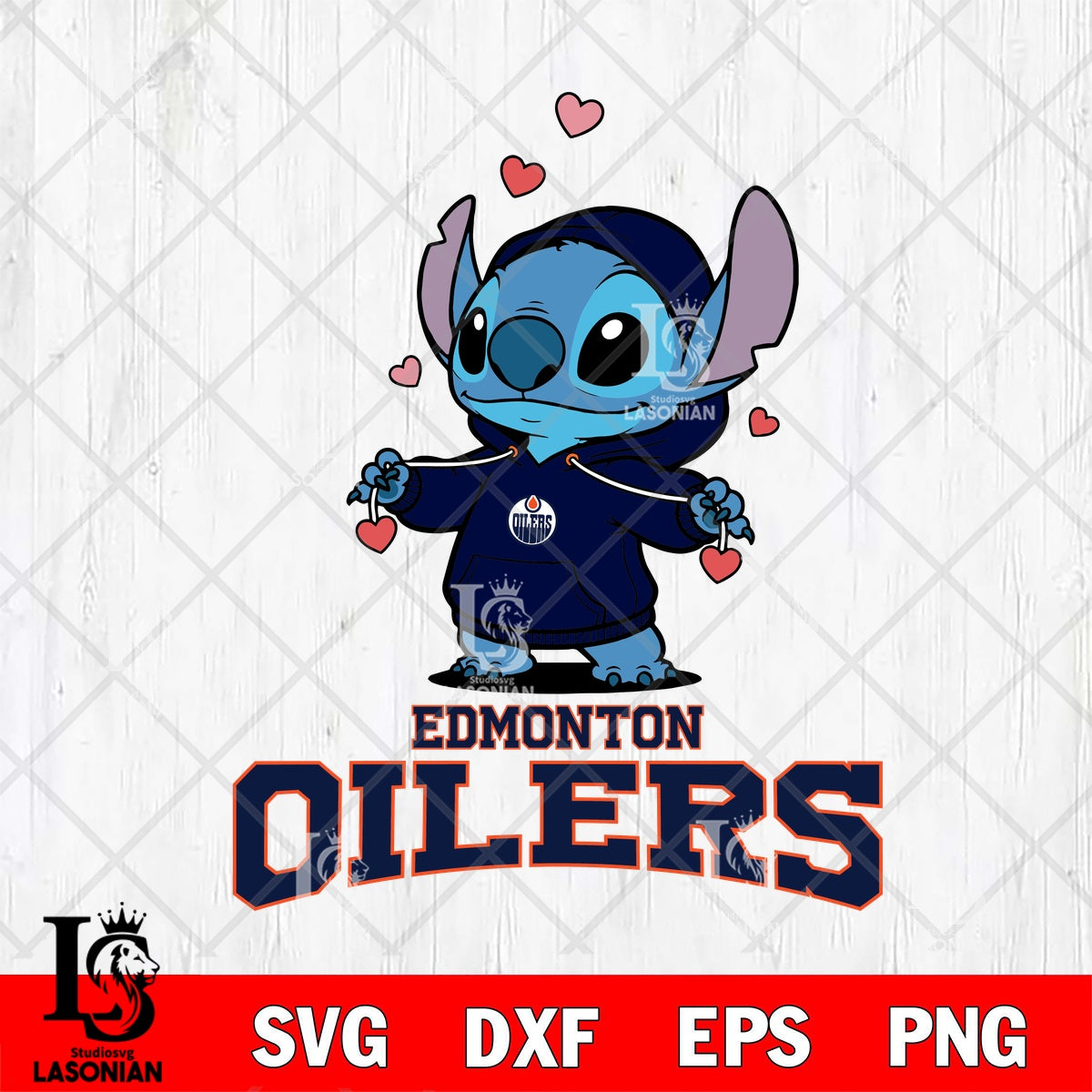 Edmonton Oilers Stitch Valentine Heart Strings File cut , Criucut ...