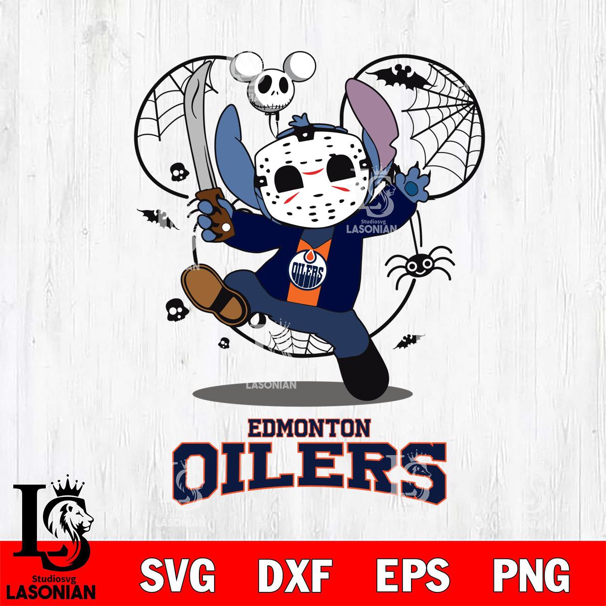 Edmonton Oilers Stitch jason voorhees Halloween – lasoniansvg