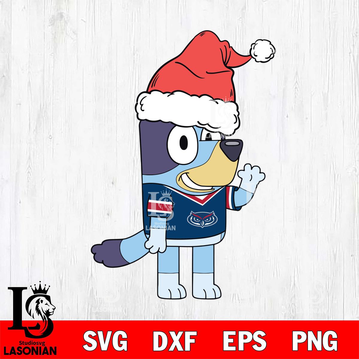 Florida Atlantic Owls Bluey Christmas – lasoniansvg