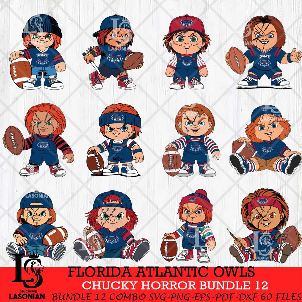 Florida Atlantic Owls Chucky Horror Bundle 12 SVG – lasoniansvg
