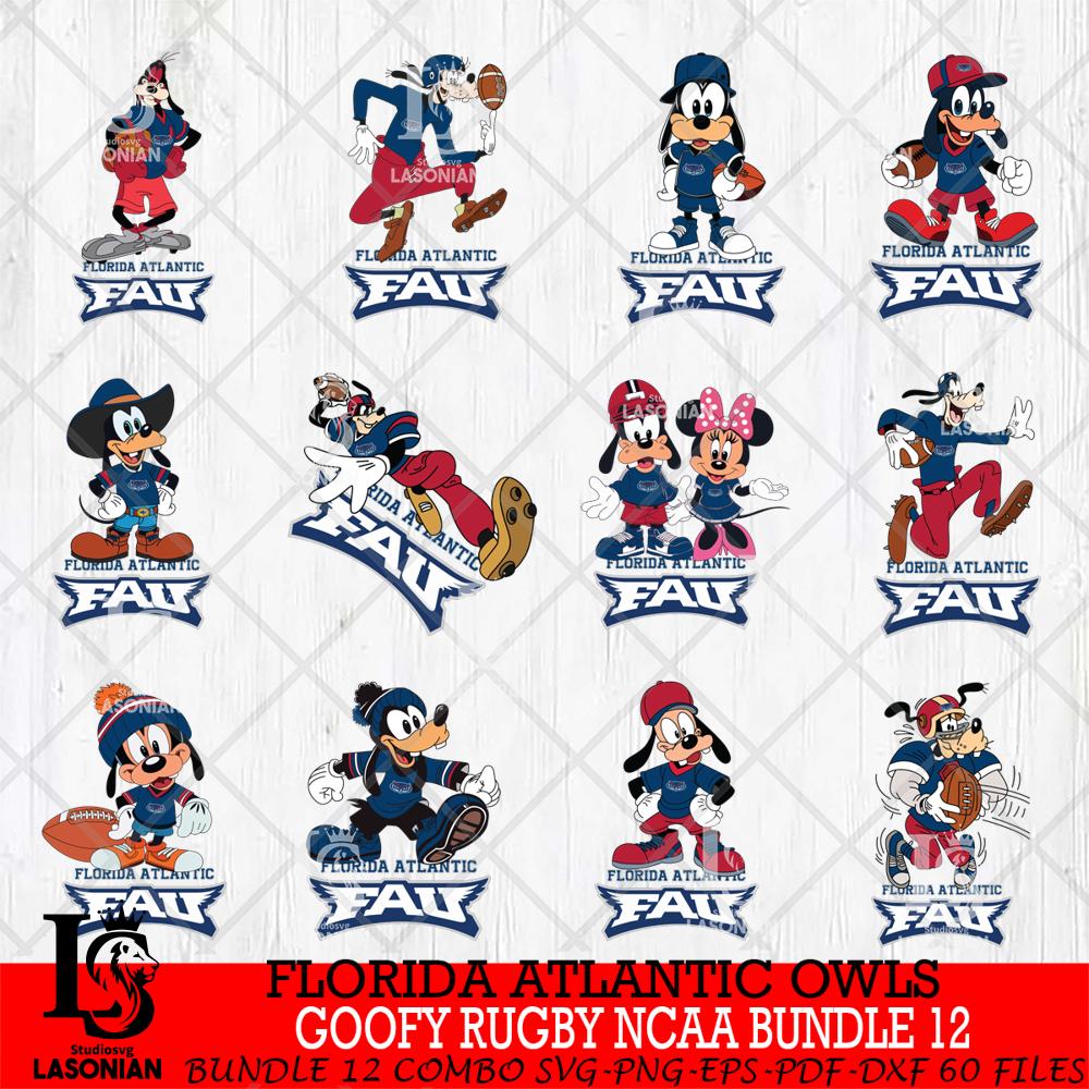 Florida Atlantic Owls Goofy Rugby Disney NCAA Bundle 12 – lasoniansvg