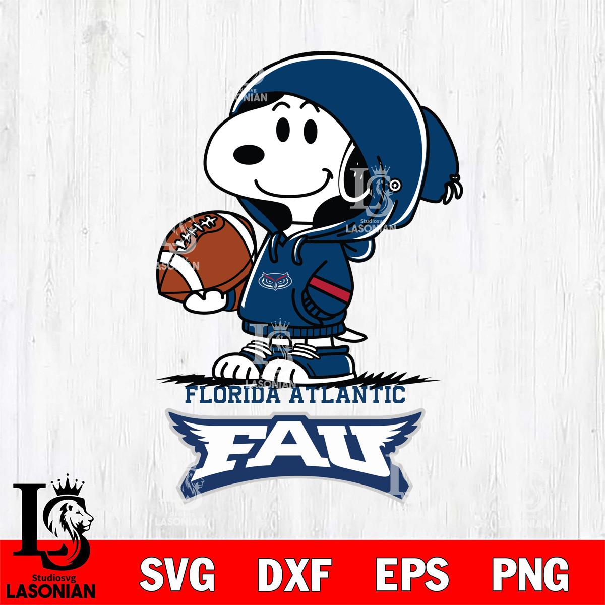Florida Atlantic Owls Snoopy Football – lasoniansvg