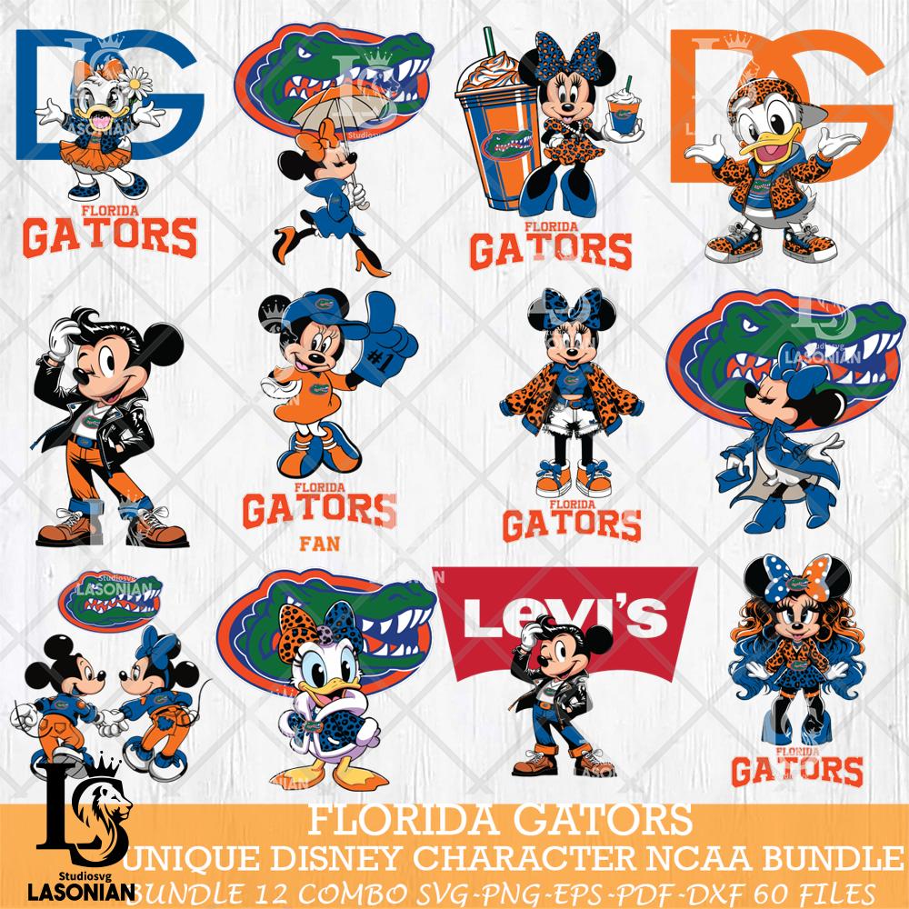Florida Gators Disney character NCAA Bundle 12 – lasoniansvg