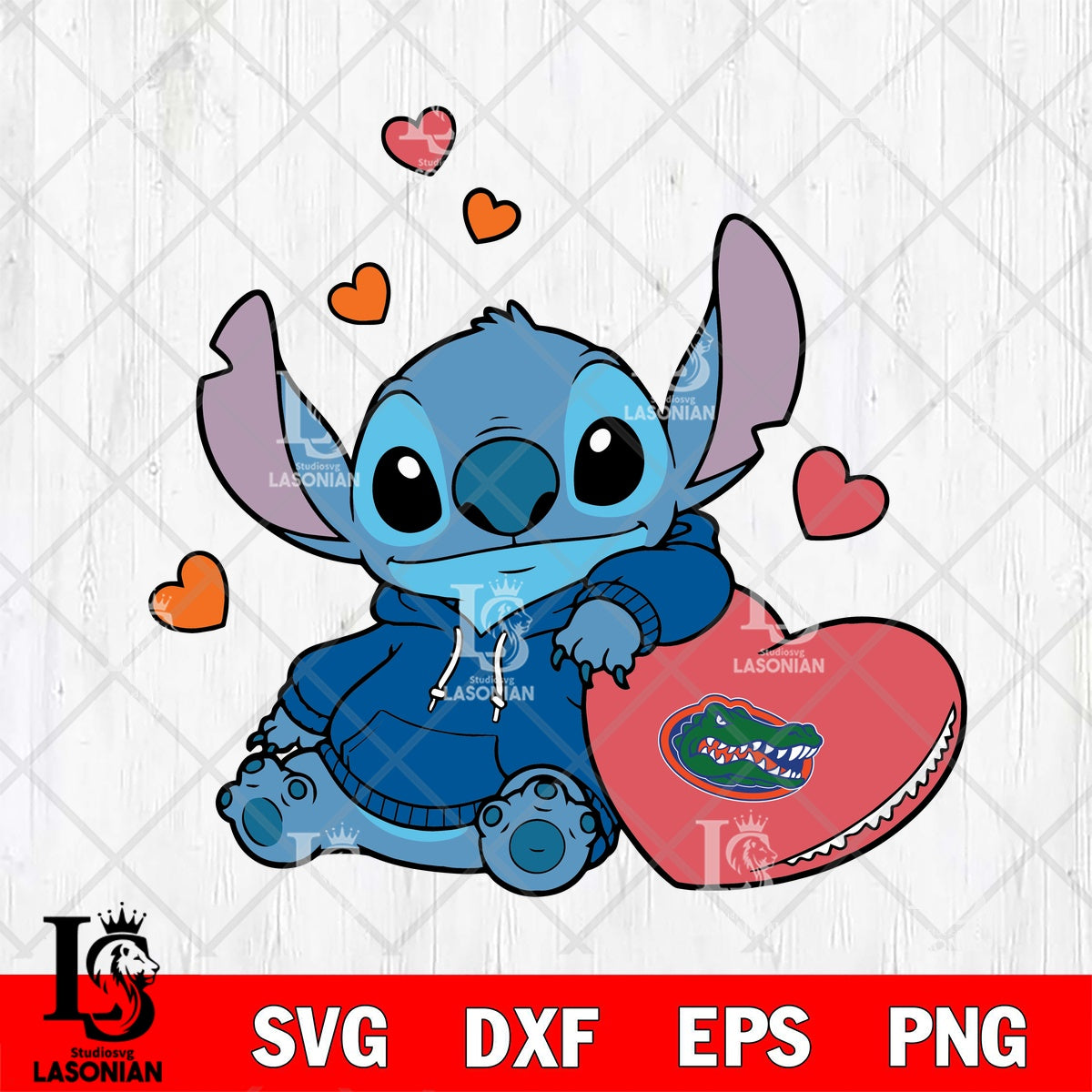 Florida Gators Stitch Hugging Big Heart File cut , Football Criucut ...